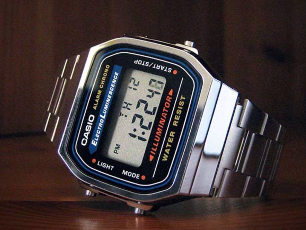 Casio Vintage A168 Silver Illuminator Digital Watch A168WA-1W Brand New, Men's Fashion, Watches ...
