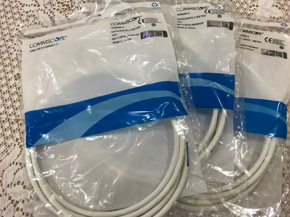 CAT6, white, 2 meter LAN CABLE, Computers & Tech, Parts & Accessories ...