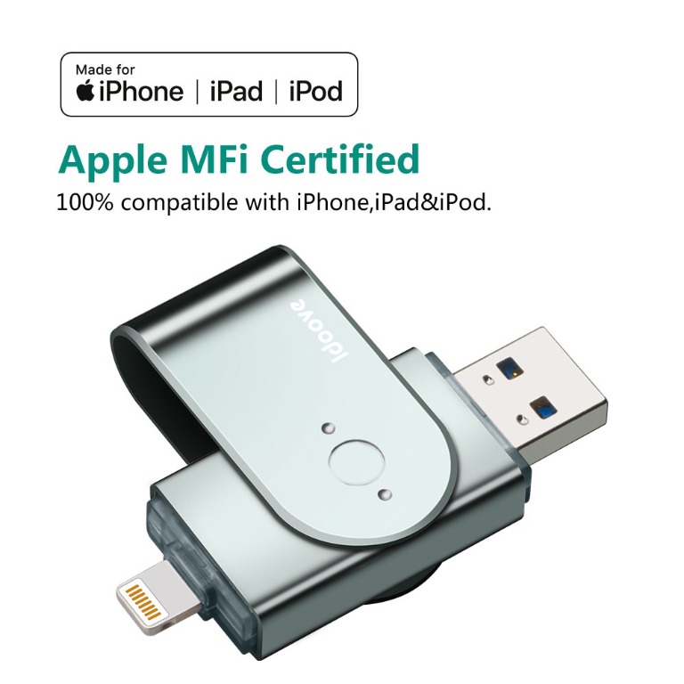 Idoove Flash Drive for iPhone Photo Stick for iPhone ipad Memory Stick ...