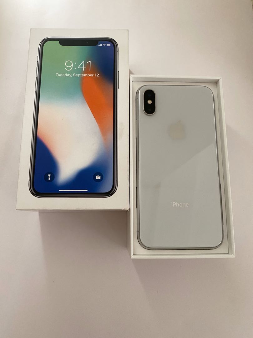 Iphone X -silver 256gb factory unlocked with apple store receipt ...