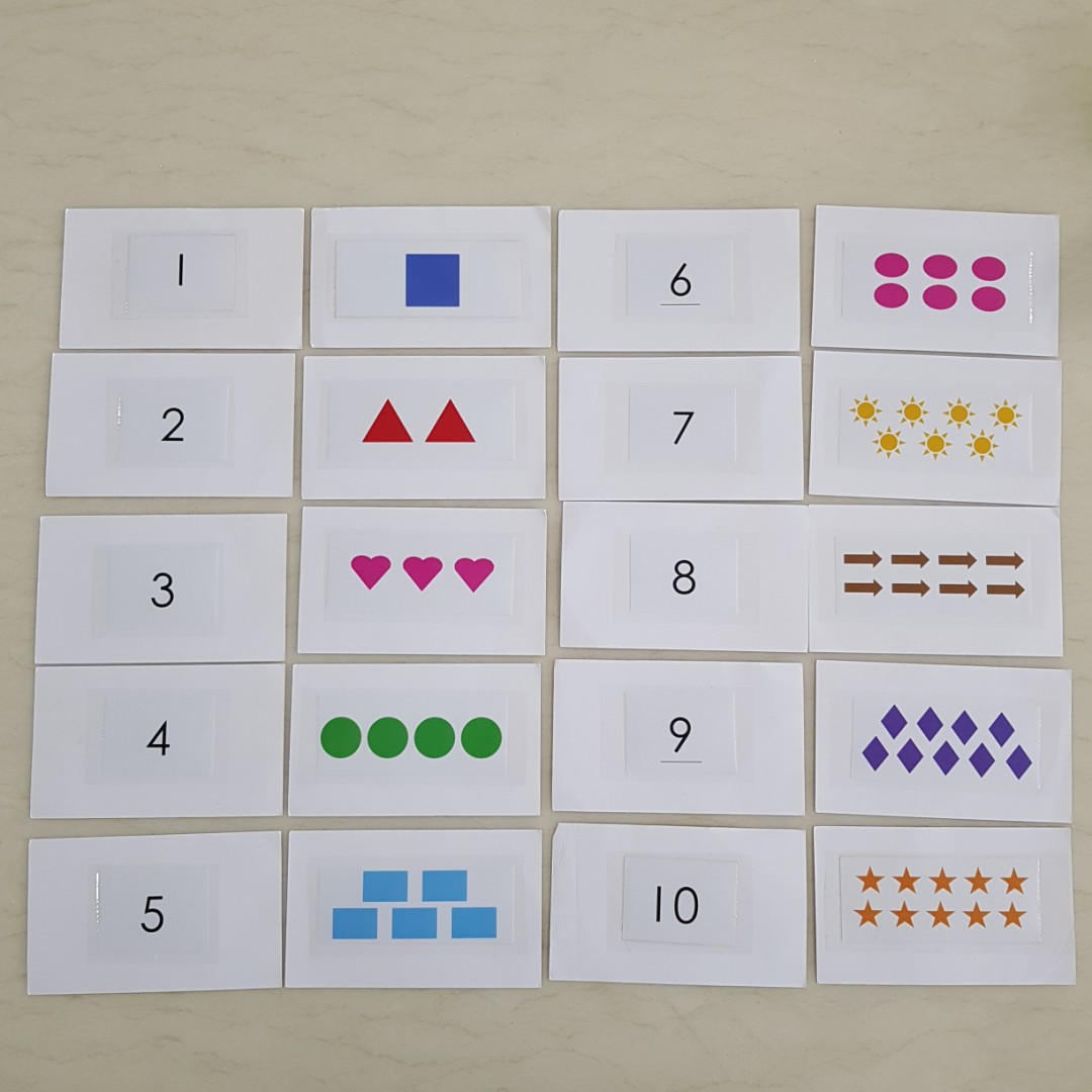 Numbers Matching Cards, Everything Else on Carousell