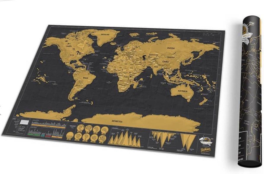 Scratch Map Deluxe Edition, Furniture & Home Living, Furniture, Other ...