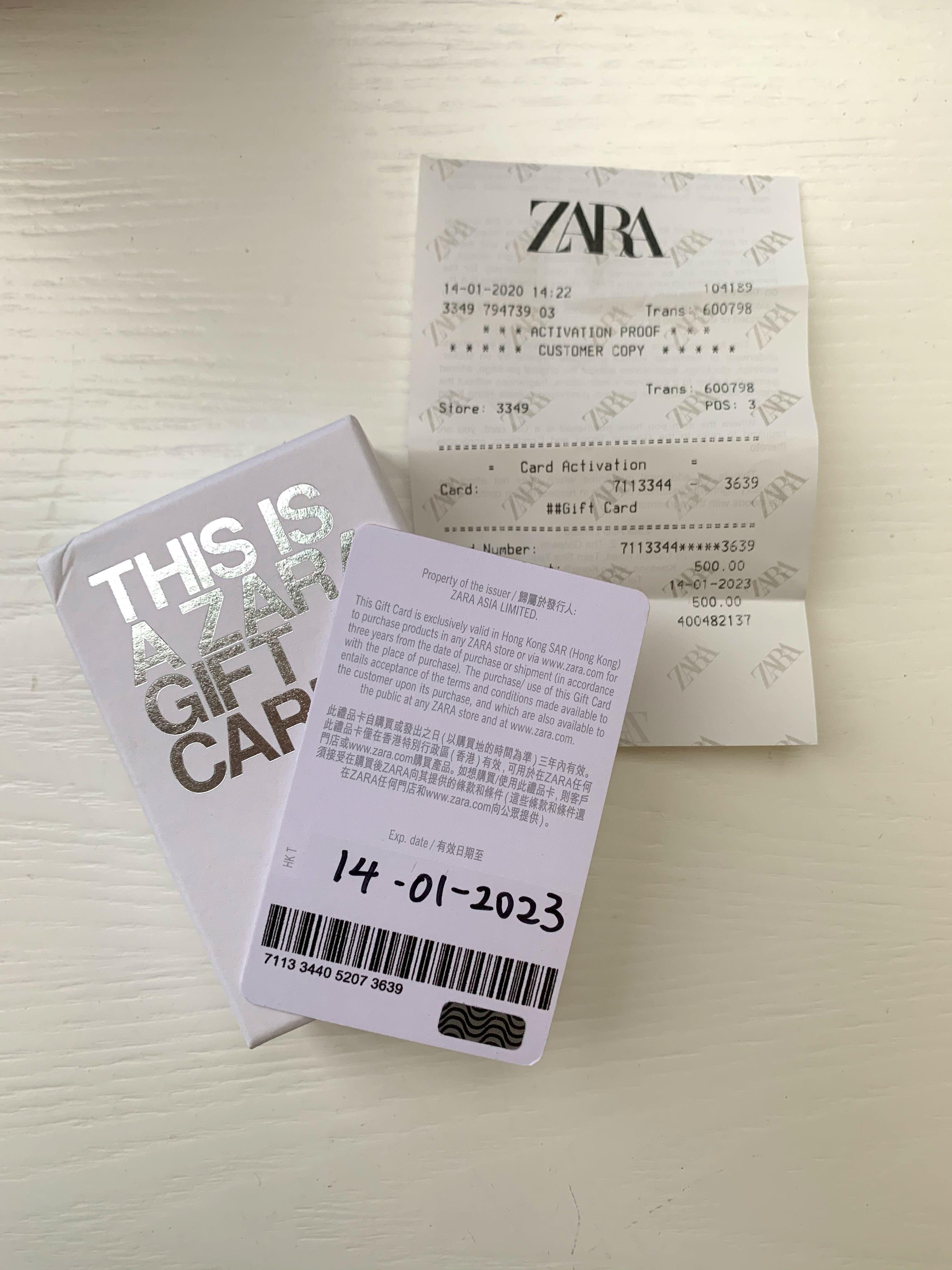 Zara Gift Card 500 Carousell