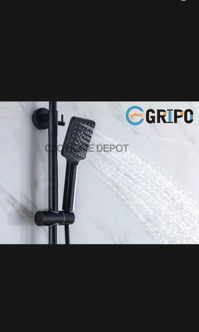 GRIPO high-end black series sus 304 stainless big shower set GP2115CT ...