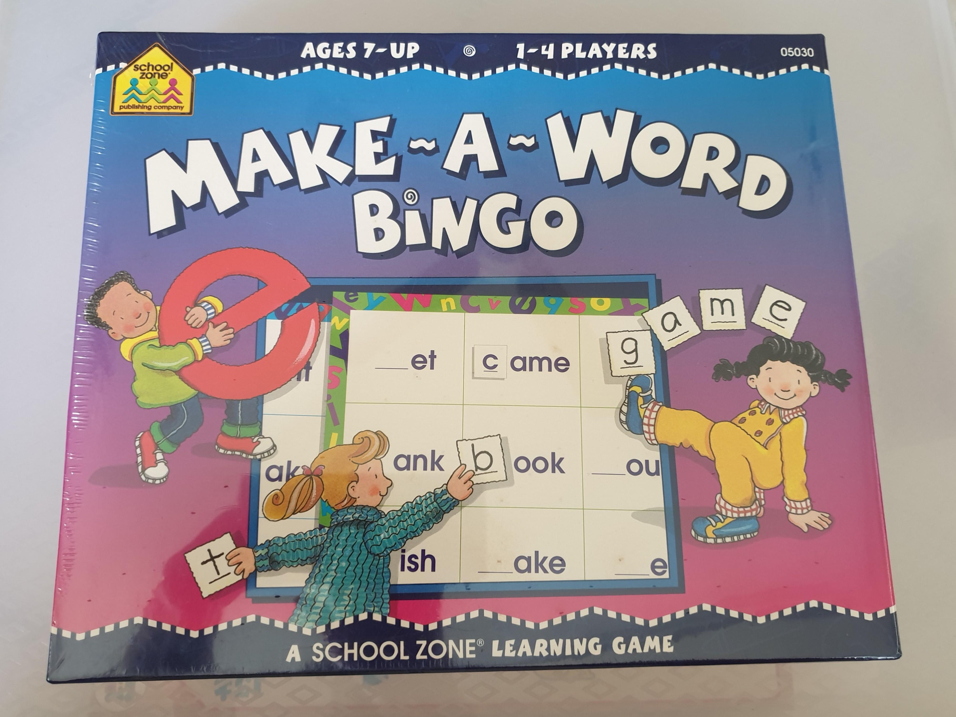 MAKE ~ A ~ WORD BINGO - A SCHOOL ZONE LEARNING GAME BINGO - BY SCHOOL ...