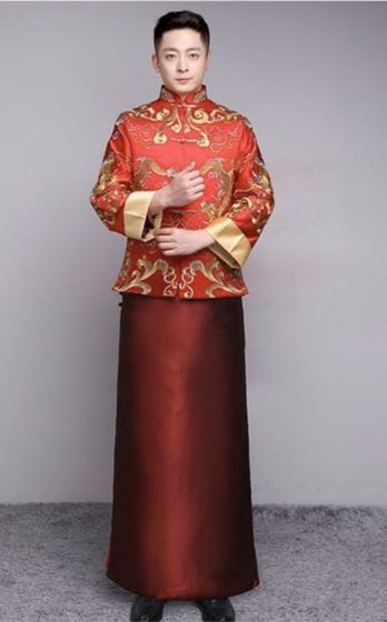 Male Chinese Kua, Men's Fashion, Tops & Sets, Formal Shirts on Carousell