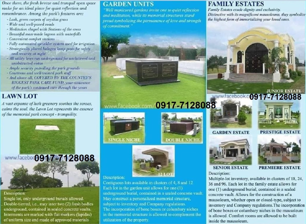 Manila Memorial Park Sucat etc. Single Niche Memorial Lots ...