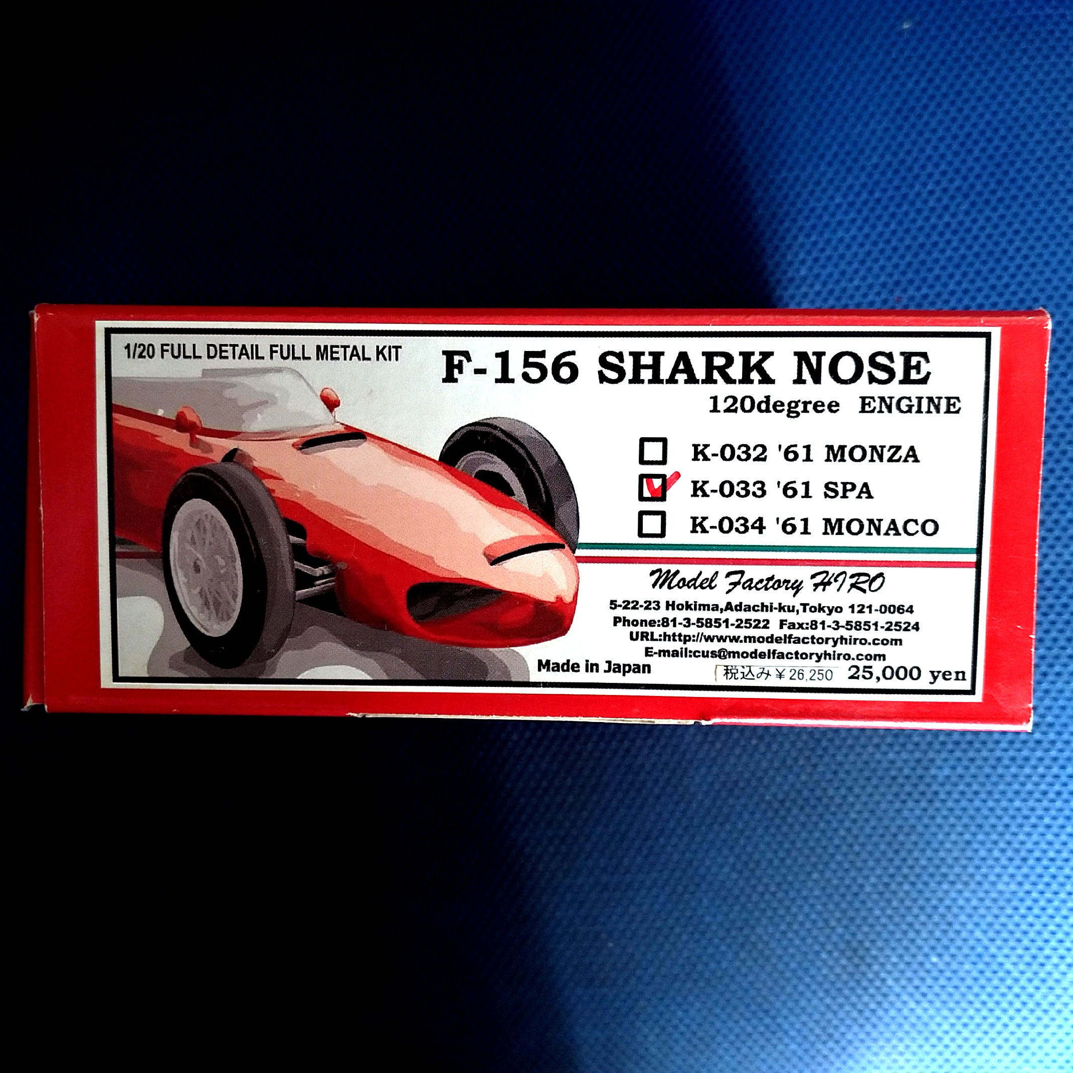 MFH 1/20 Ferrari F-156 Shark Nose '61 SPA #K033 Full Detail Kit, 興趣及遊戲 ...
