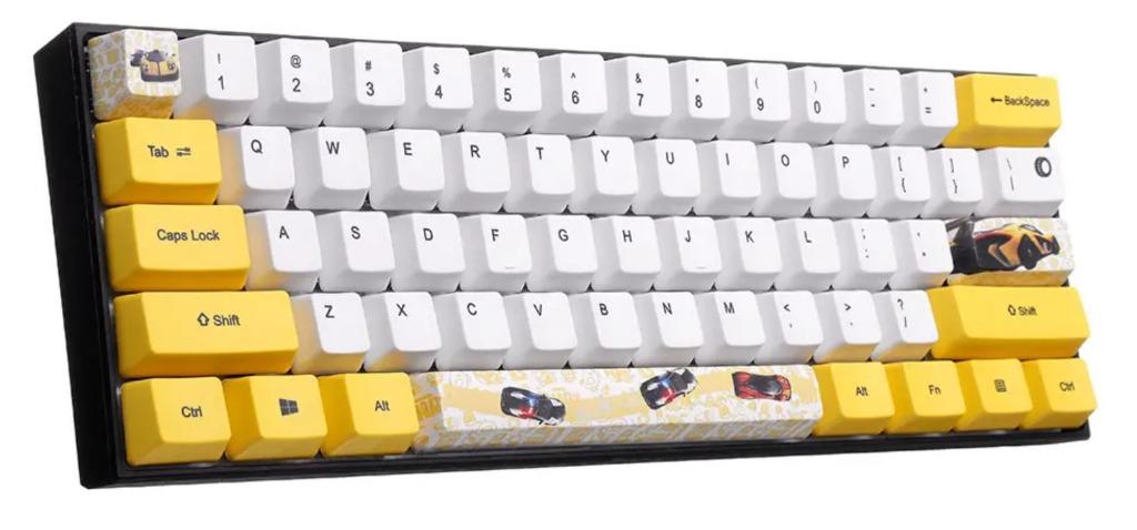 OEM Profile PBT Sublimation Ferrari/Supercar Themed Yellow & White ...