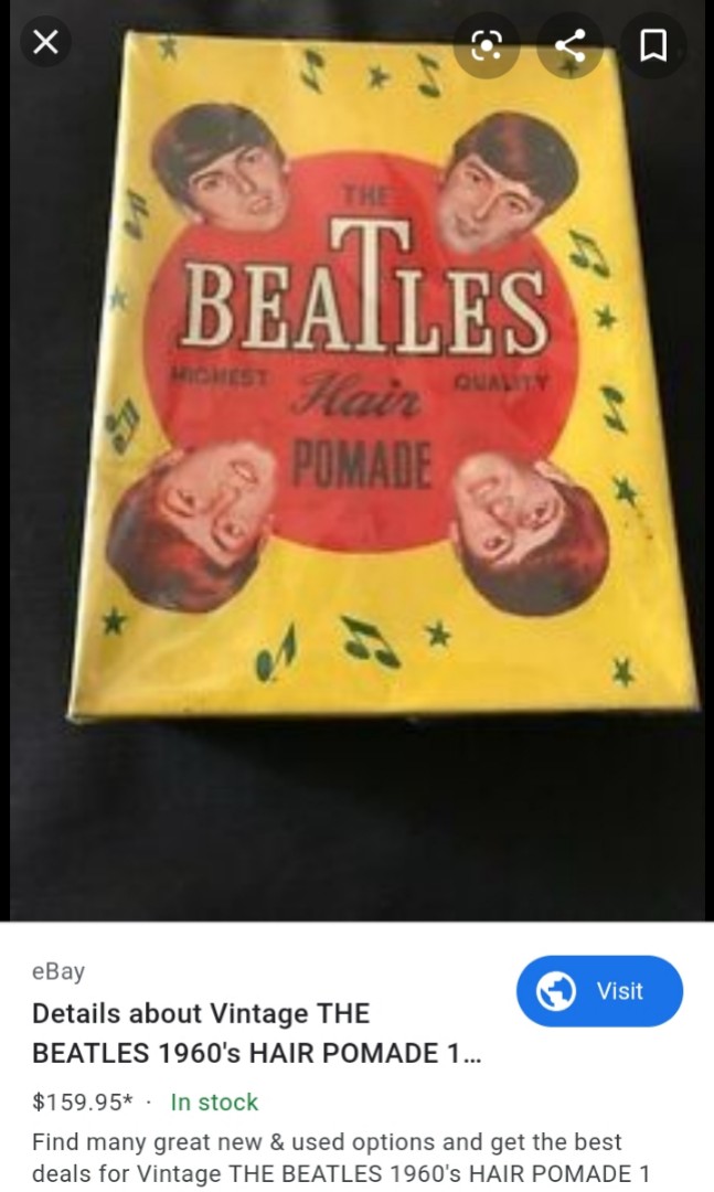 1960s The Beatles Hair Pomade Made in Philippines, Hobbies & Toys ...