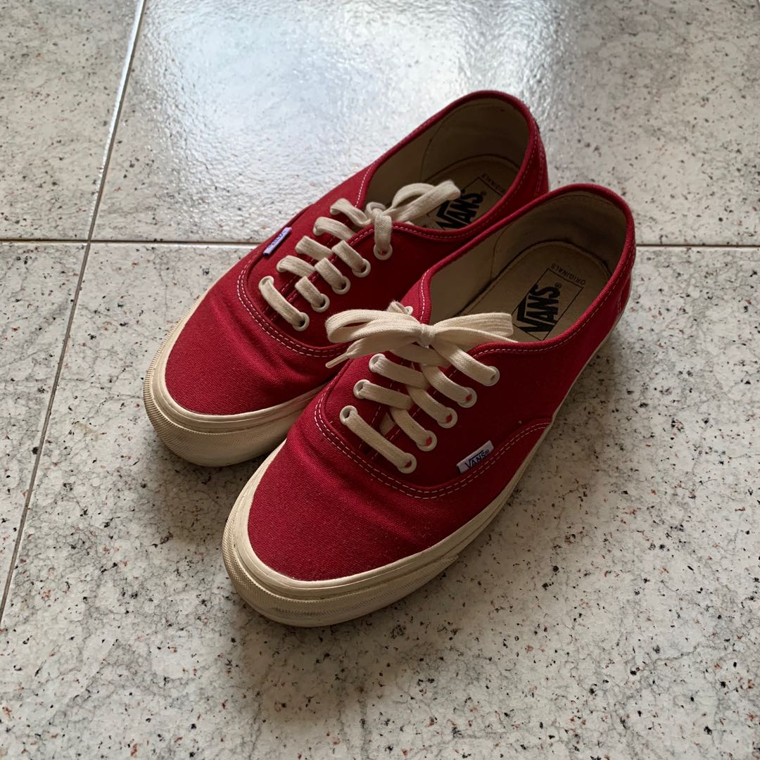 VANS VAULT AUTHENTIC LX RED, Men's Fashion, Footwear, Sneakers on Carousell