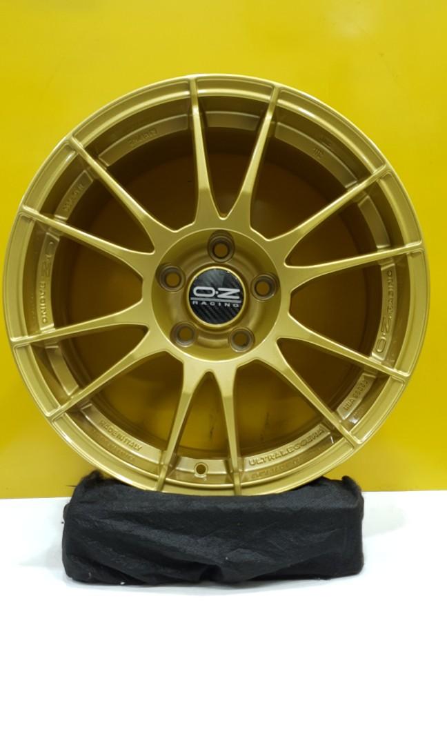 17" OZ Racing Ultraleggera race gold 8x17 +48 5x114.3 rims, Car ...