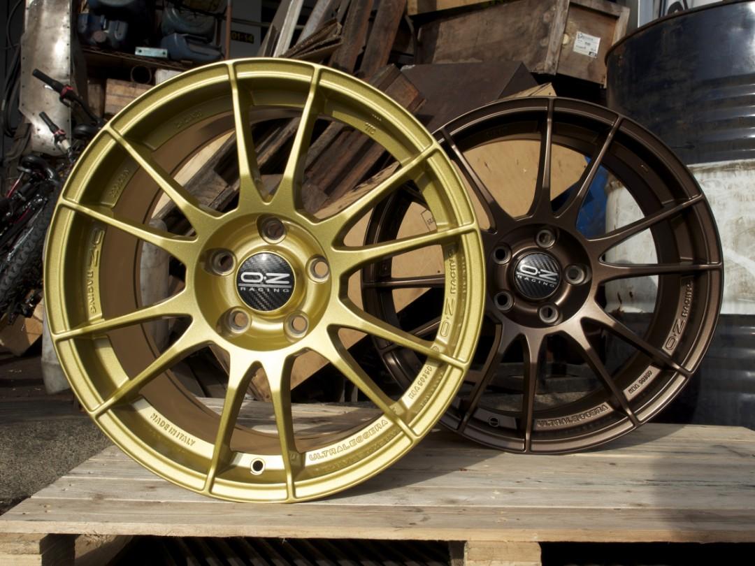 17" OZ Racing Ultraleggera race gold 8x17 +48 5x114.3 rims, Car ...