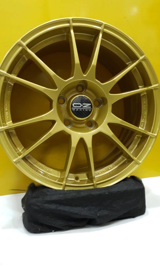 17" OZ Racing Ultraleggera race gold 8x17 +48 5x114.3 rims, Car ...