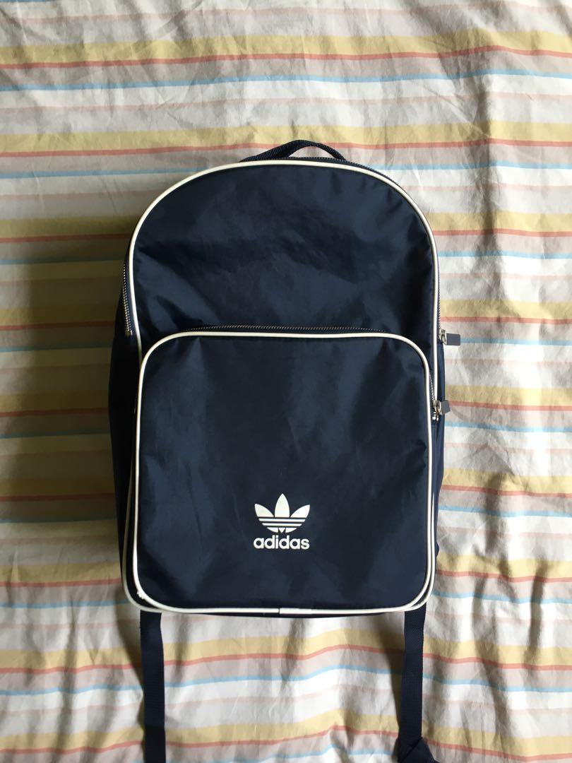 Adidas Navy blue Backpack, Women's Fashion, Bags & Wallets, Backpacks ...