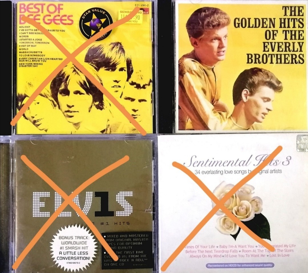 arthcd CDs at $4 each - BEE GEES, EVERLY BROTHERS, ELVIS PRESLEY ...