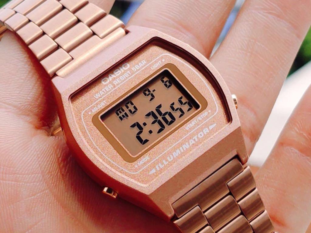 Casio Vintage B640 Rose Gold Classic Digital Watch B640WC-5A Rosegold ...
