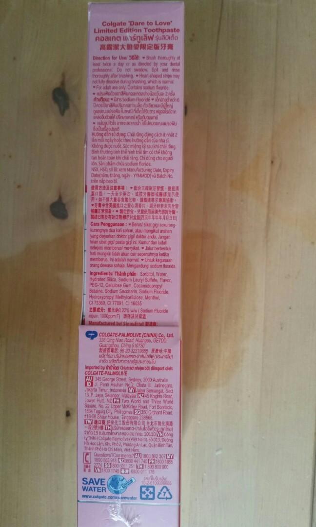 Colgate Dare To Love (Limited Edition) Heart Toothpaste Twin Pack ...