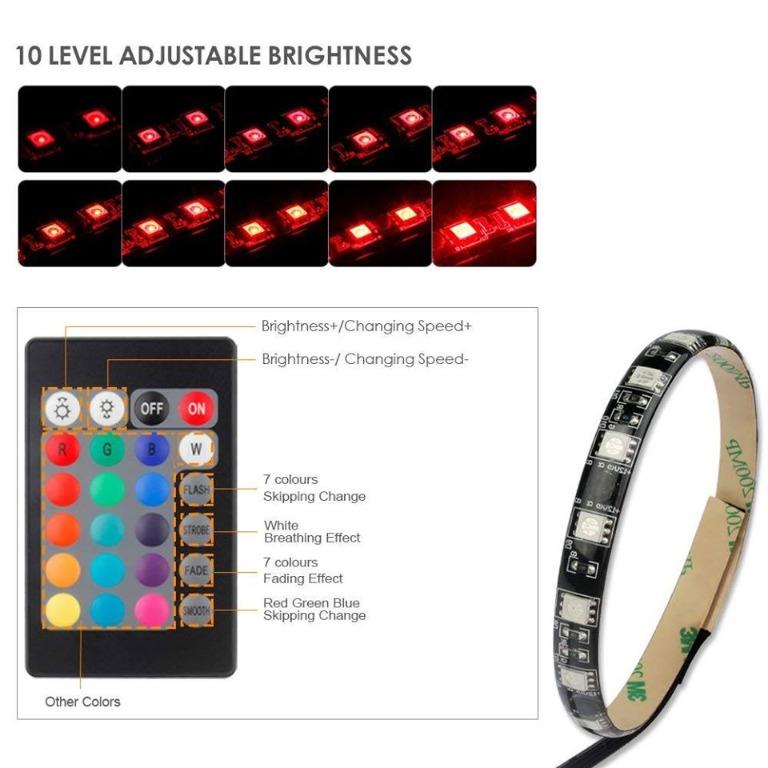 D134. RGB Led Strip - Speclux PC Light Strip with Magnet 5050 SMD Led ...