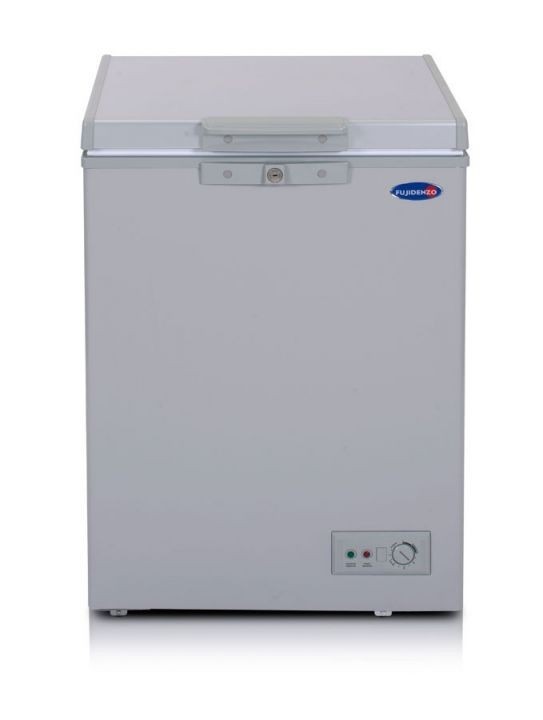 Fujidenzo 4 cu.ft. chest type solid top with glass cover inside (2 Cooling Pads, Dual Function ...