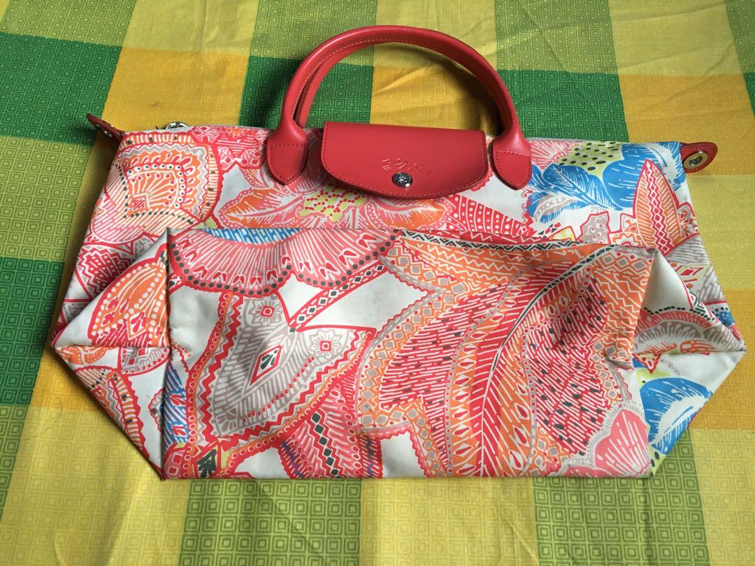 Longchamp Le Pliage Fleur, Luxury, Bags & Wallets on Carousell