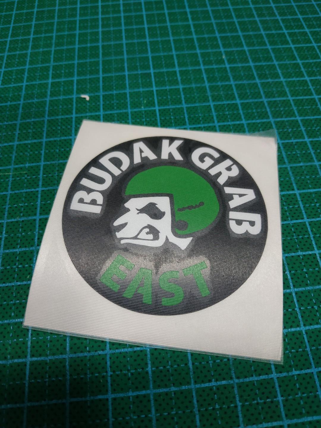 *New Design* Budak Grab (circle) with district name.. 5cmx5cm Choose ...