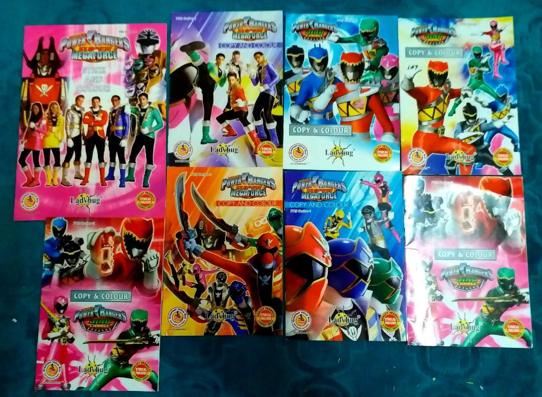 Retro Power Rangers: Super MegaForce Activity And Colouring Books Set ...
