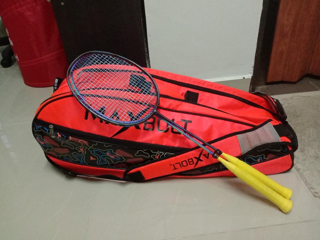 Raket Fleet offence 10 & apacs Z series, Sports Equipment, Sports ...