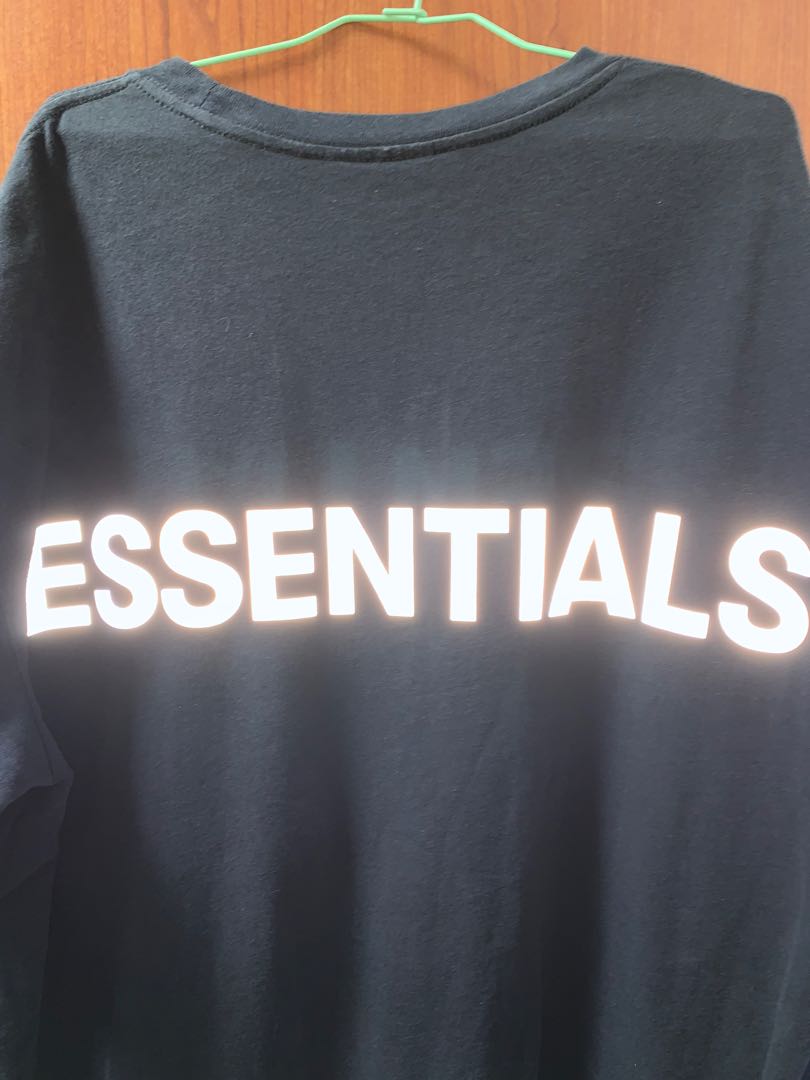 *STEAL* Fear of God Essentials Reflective Tee, Men's Fashion, Clothes, Tops on Carousell