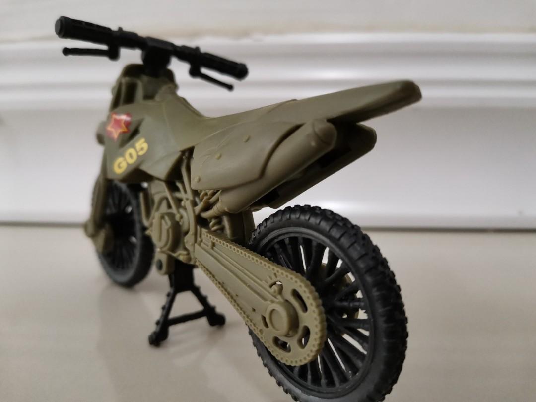 1/18 olive green military dirt bike Gi Joe Marvel compatible, Hobbies ...
