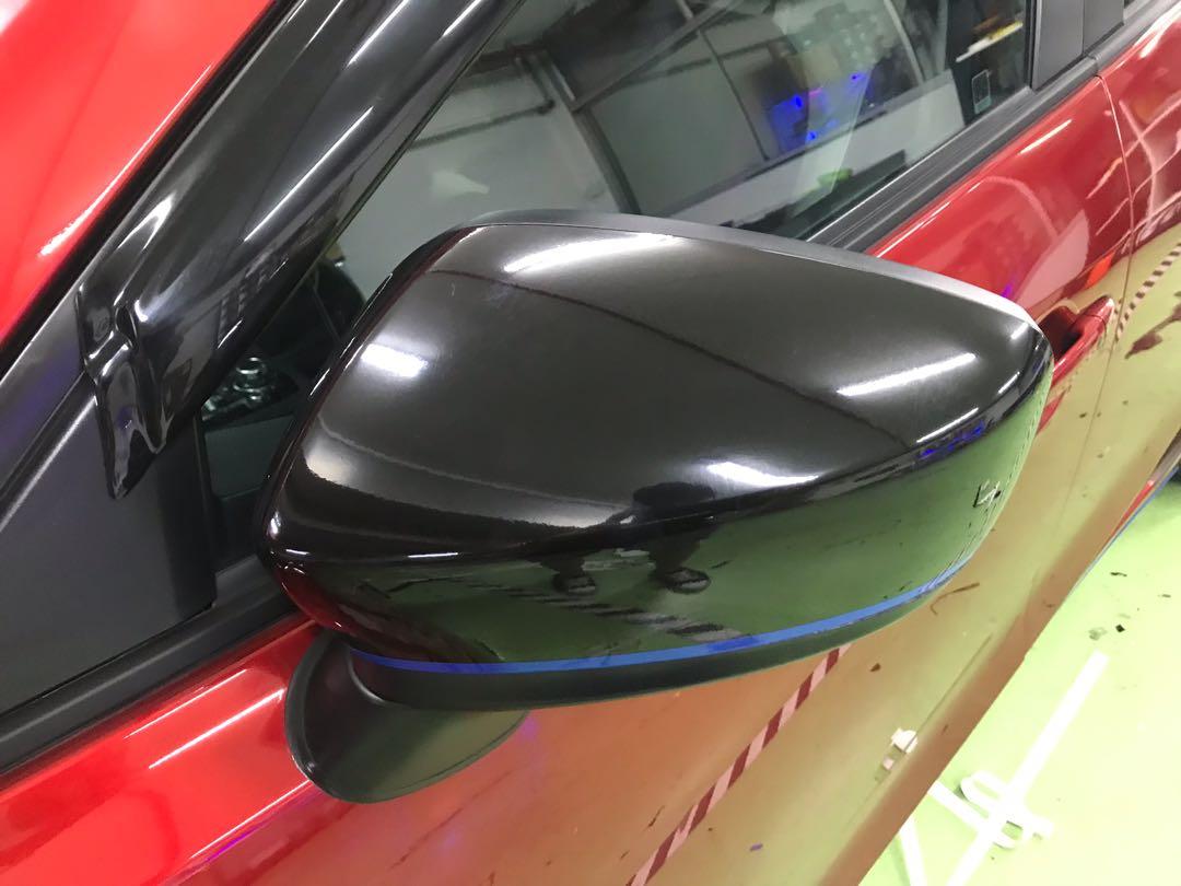 Car side mirrors gloss black wrap, Car Accessories, Accessories on ...