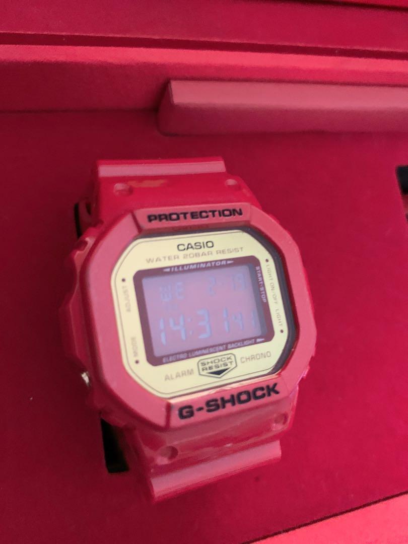 DW-5600CX-4PRP Rare Limited Red ACU Edison Chen Bearbrick 100% Casio X ...