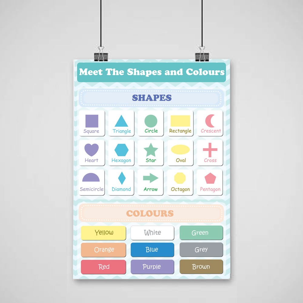 Education Poster - Colours and Shapes, Hobbies & Toys, Stationery ...