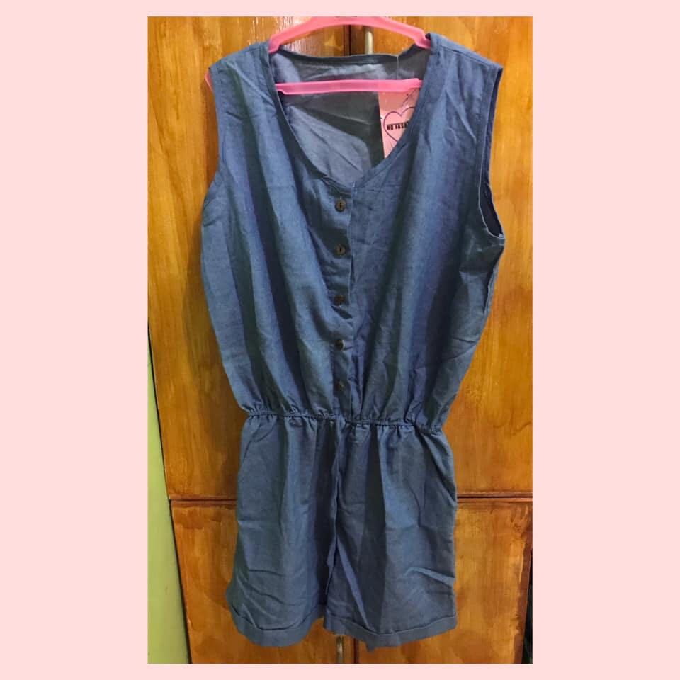 Maong rumper, Women's Fashion, Dresses & Sets, Rompers on Carousell