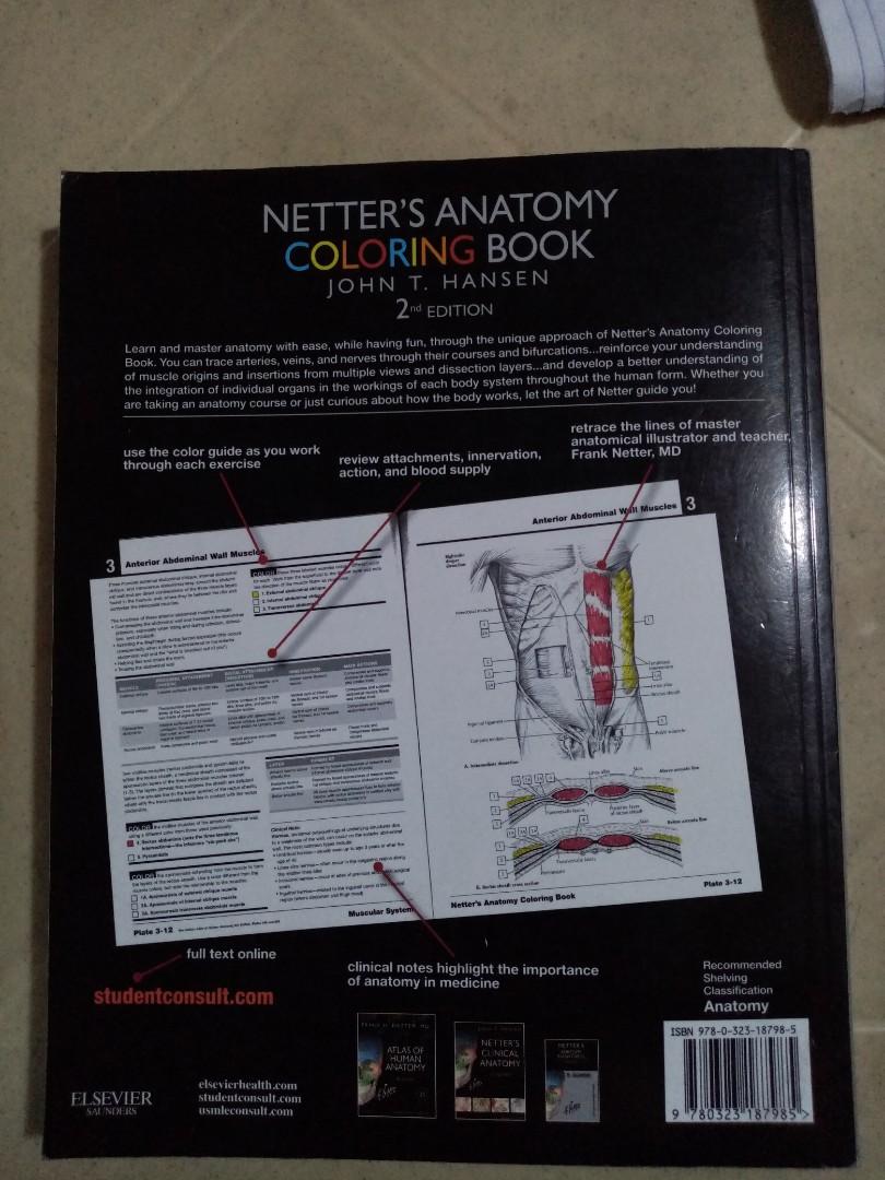 Netter's Anatomy Coloring Book, Hobbies & Toys, Books & Magazines ...