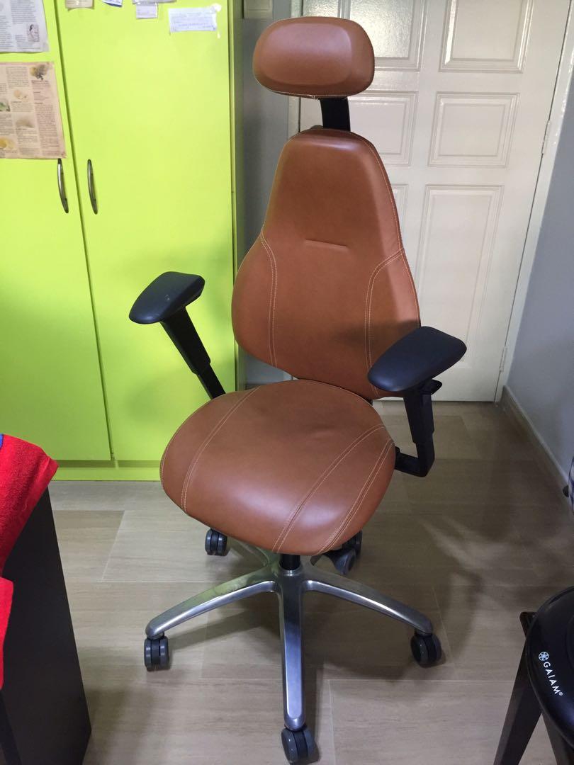 Premium ergonomic chair (RH Mereo 220 Leather), Furniture & Home Living ...