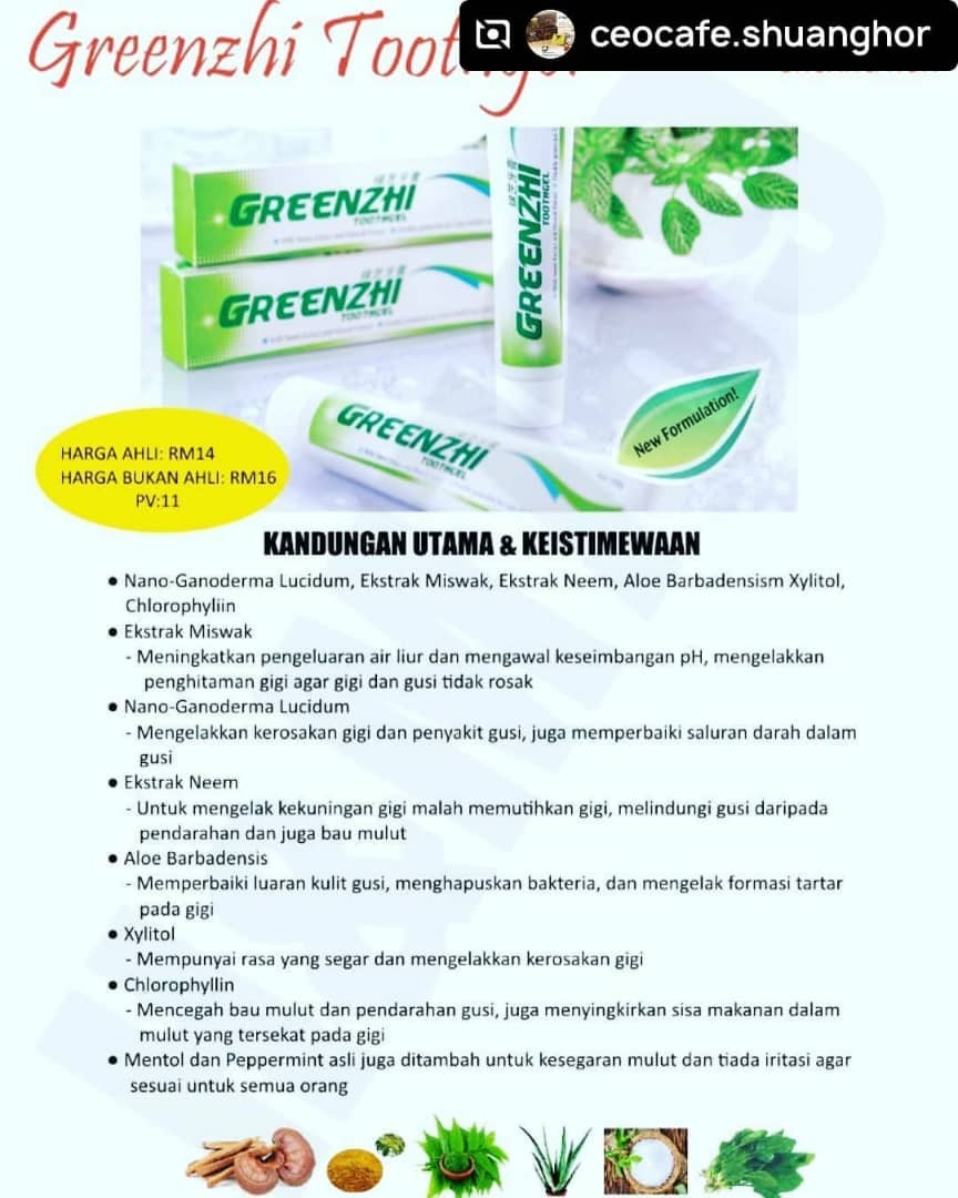 Preorder multi purpose shuang hor greenzhi toothpaste, Health ...