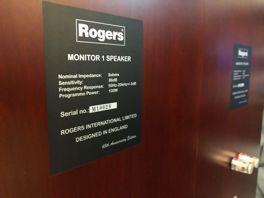 Rogers Monitor 1, stand mount, TV & Home Appliances, TV & Entertainment ...