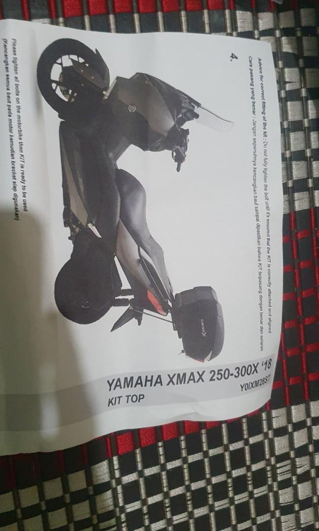 Shad box n rack (xmax), Motorcycles, Motorcycle Accessories on Carousell