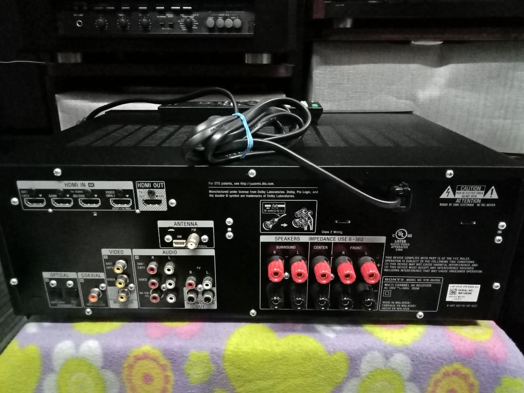 Sony Str-Dh550 5.2 Av Receiver, Audio, Soundbars, Speakers & Amplifiers ...