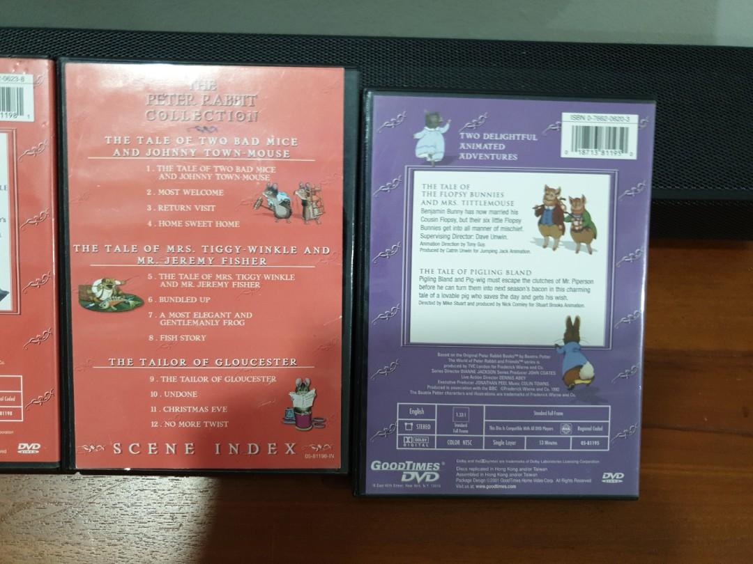 Children DVD The Peter Rabbit Collection ( 4 Dvds), Hobbies & Toys ...
