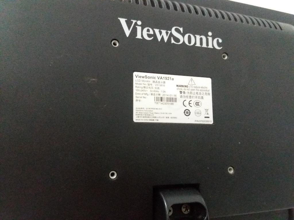 Viewsonic VA1921a Widescreen 19" LED Display Computer Monitor ...
