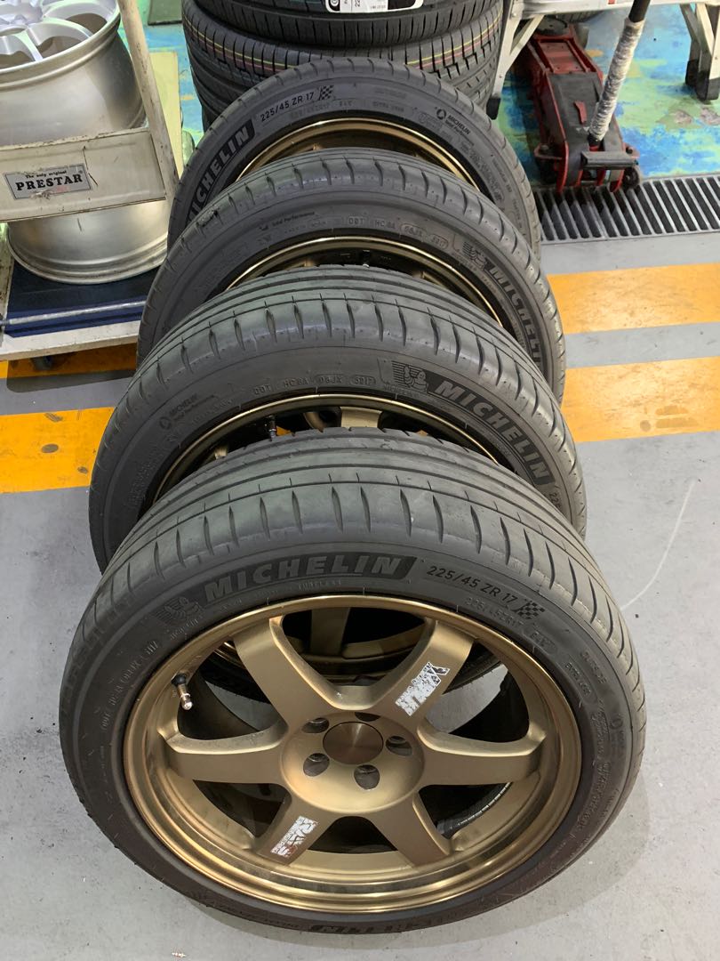 Original Volk racing TE37 Rays, Car Accessories, Tyres & Rims on Carousell
