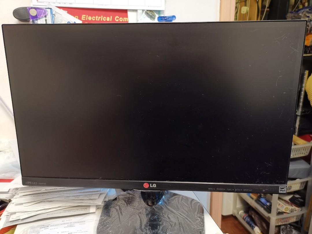 電腦屏幕 lg 23吋 lcd led 窄框 無框 電腦mon hdmi vga, 電腦＆科技, 電腦周邊及配件, 電子屏幕 - Carousell