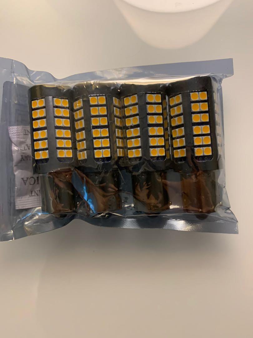 BRAND NEW ULTRA BRIGHT amber signal LED bulbs X 4 (HIGHEST QUALITY ...