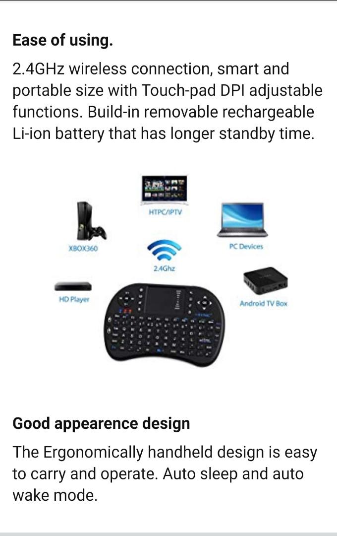 Esynic Mini Wireless keyboard, Computers & Tech, Parts & Accessories ...