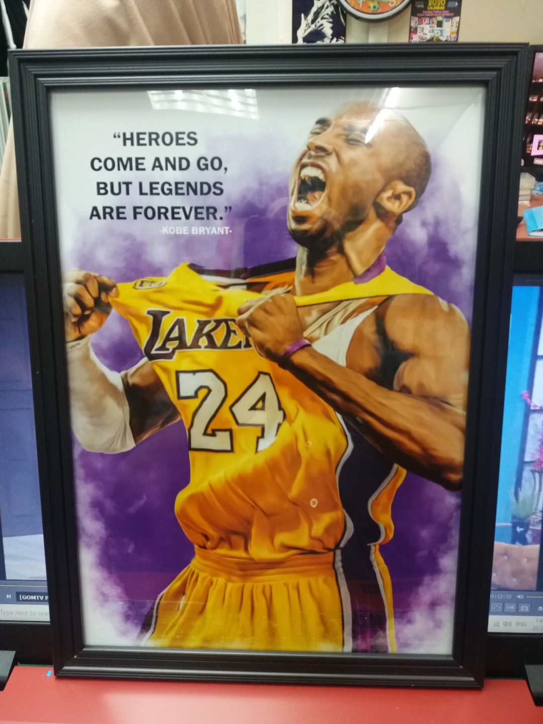 kobe signed poster