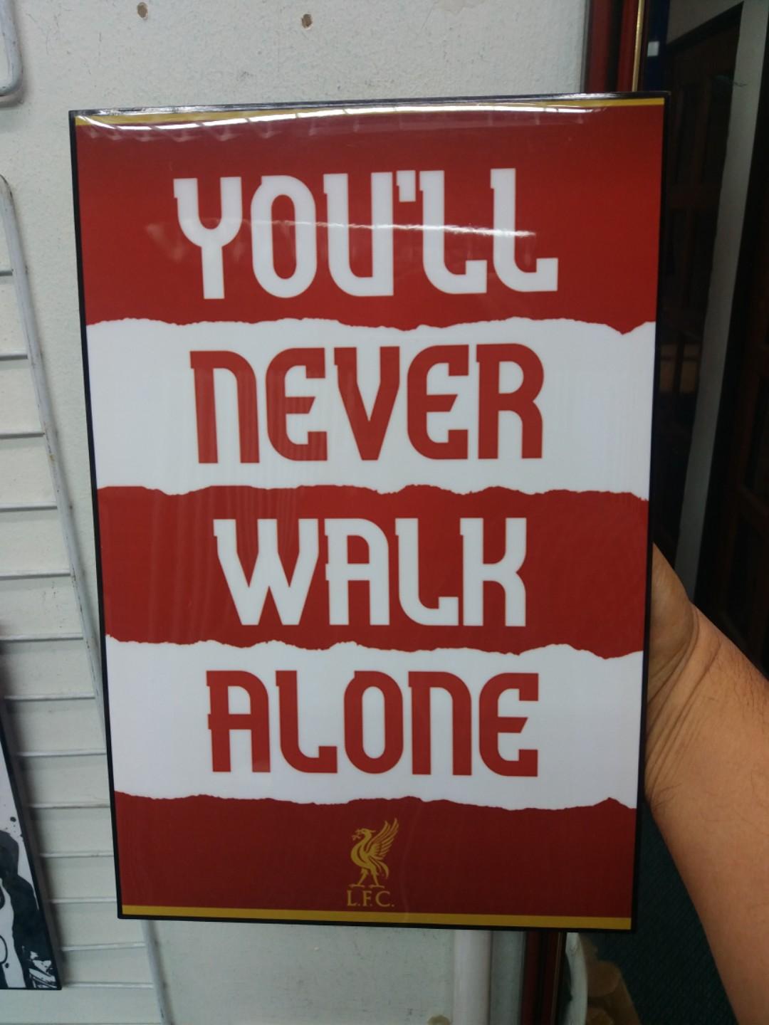 FRAME A4 LIVERPOOL YOU"LL NEBER WALK ALONE, Furniture & Home Living ...