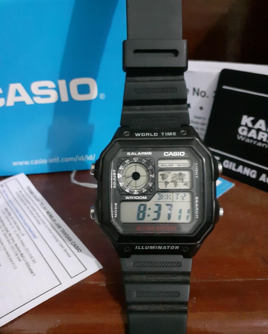 Jam Tangan CASIO AE-1200WH, Fesyen Pria, Jam Tangan di Carousell