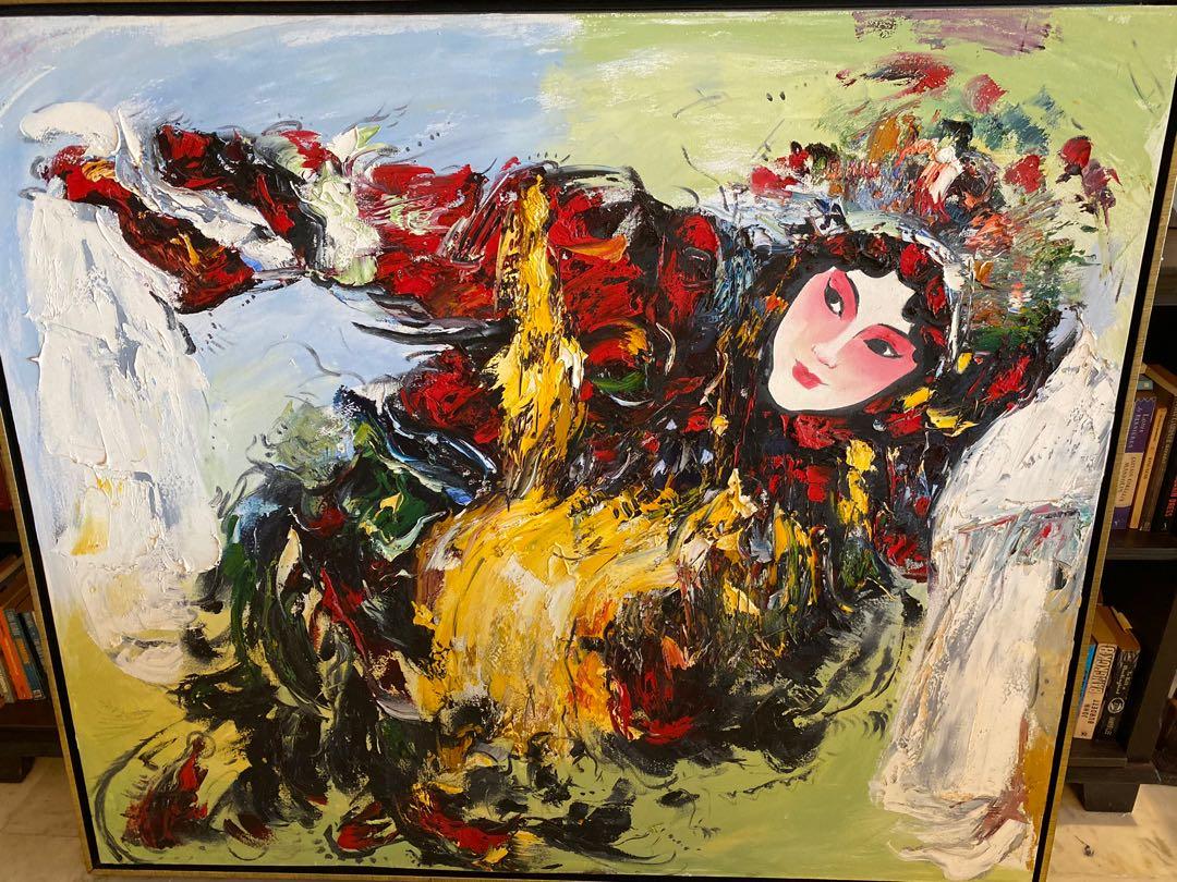 Large oil painting by Nick Yu- chinese Oprah woman, Everything Else on ...